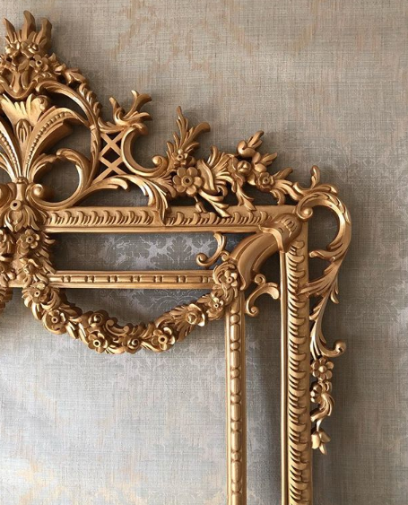 Frame of gilded opulence inspired by Louis XV – Parrot & Lily